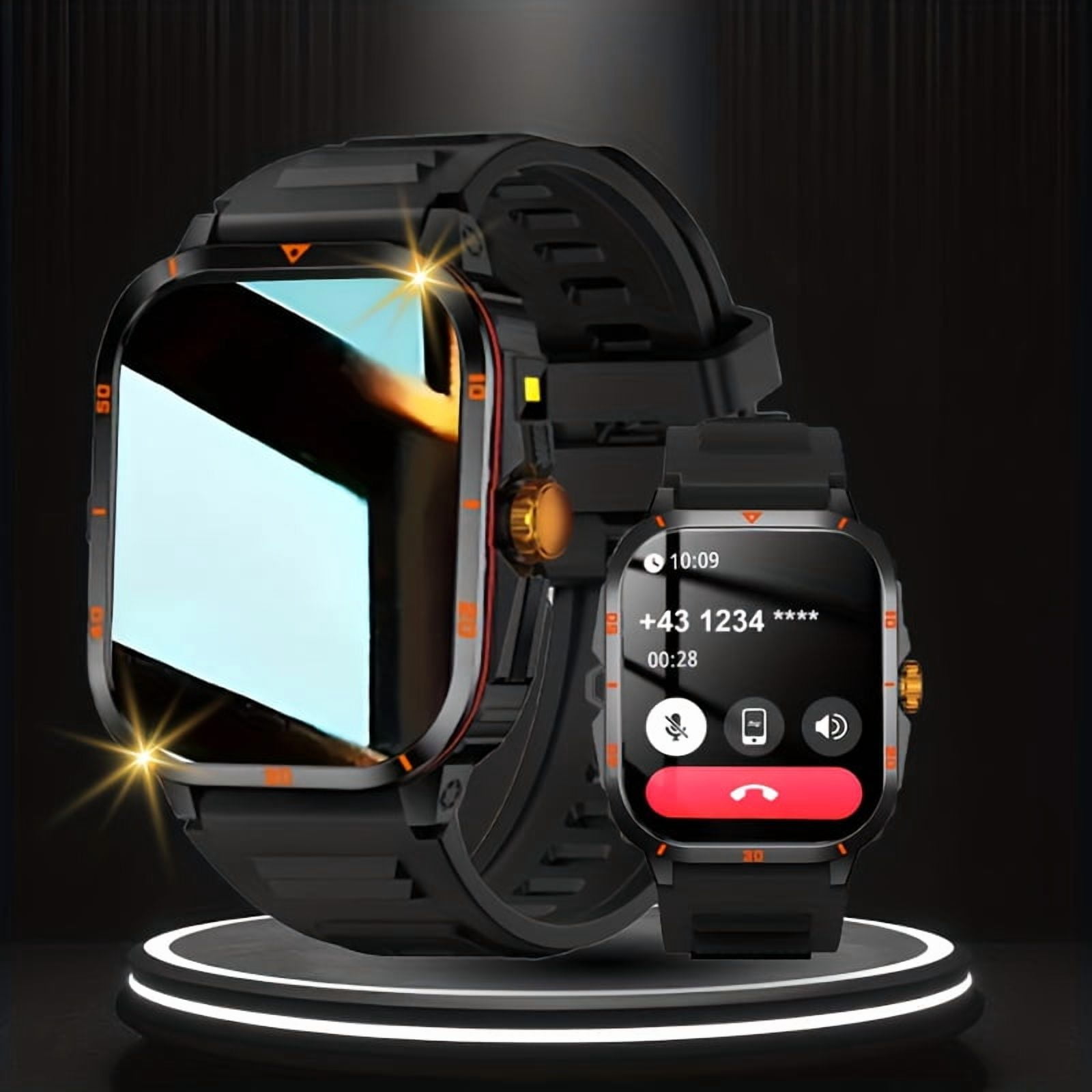 2025 New Dual-Band Smart Watch - Unisex Touchscreen Fitness Tracker, Call/SMS Alerts, Step ...