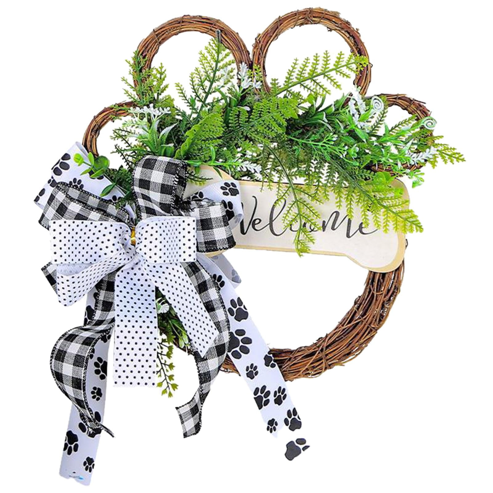 2025 New Easter Wreath Decorations for Front Door, Colored Egg and ...