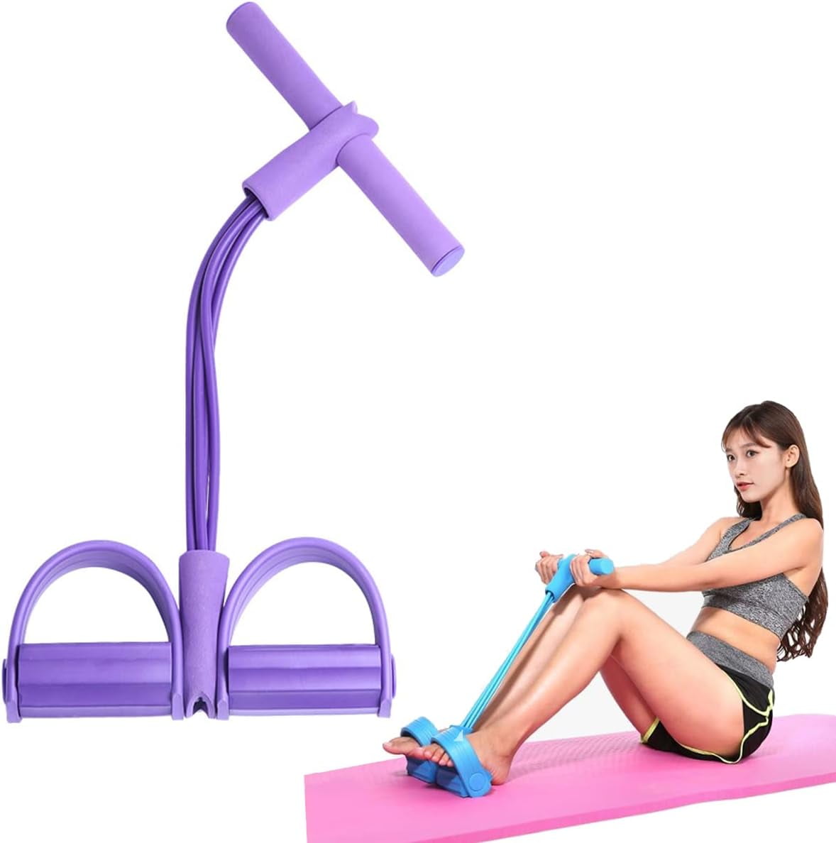 2025 New Elastic Yoga Pedal Puller Stretch Band for Exercise, 21 ...