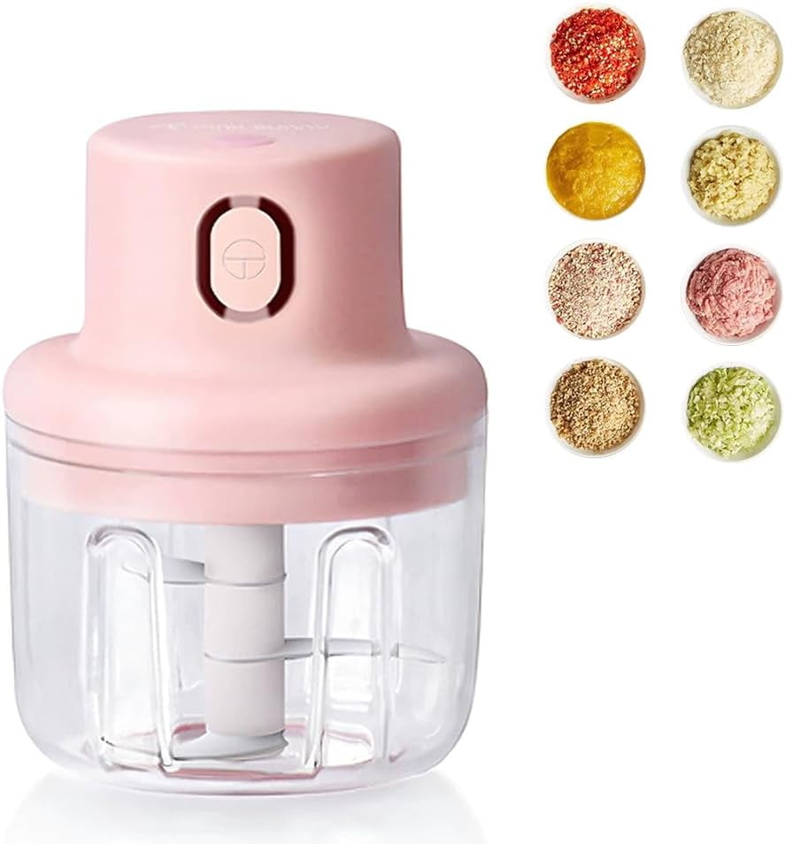 2025 New Electric Garlic Chopper, Mini Garlic Mincer, Garlic Press Rocker, Portable Cordless ...