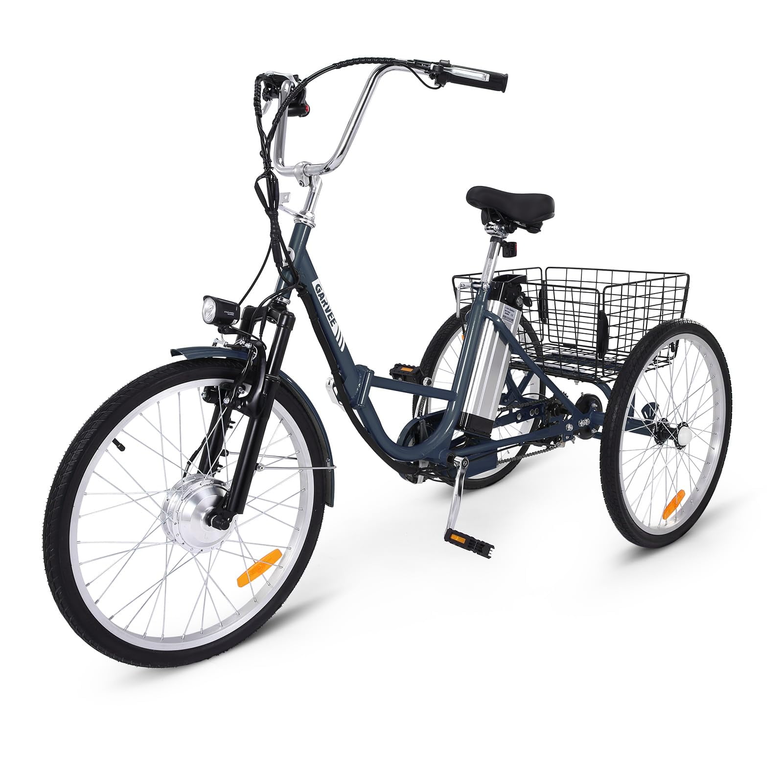2025 New Electric Tricycle for Adults, 7 Speeds Folding Electric Trike ...