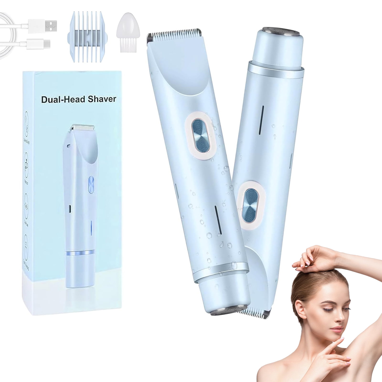 2025 New Electric Womens Shaver, Bikini Shaver, 2 in 1 Body Shaver ...