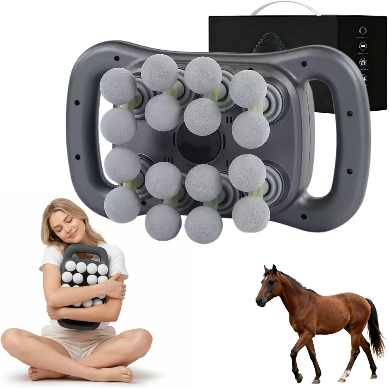 2025 New Equirelief Massager for Horses - 16 Head Massage Gun Deep ...