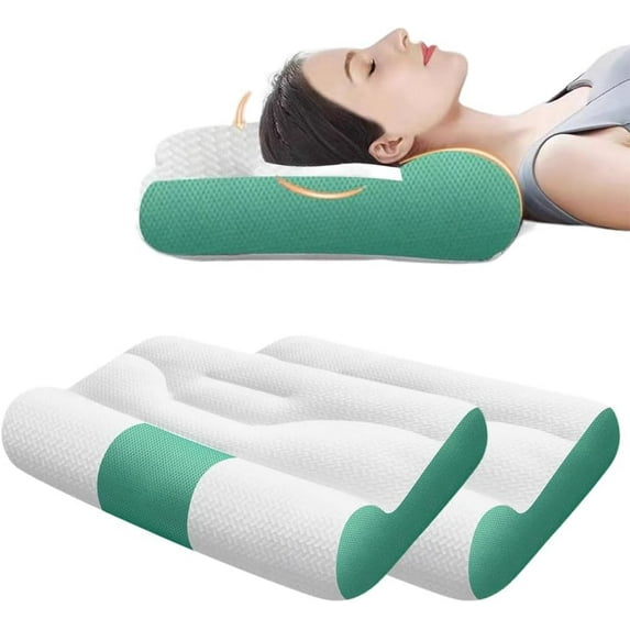 2025 New Ergonomic Goose Down & Memory Foam Cervical Pillow - Neck Pain ...
