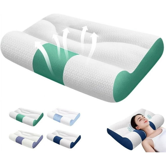 2025 New Ergonomic Goose Down & Memory Foam Cervical Pillow - Neck Pain ...