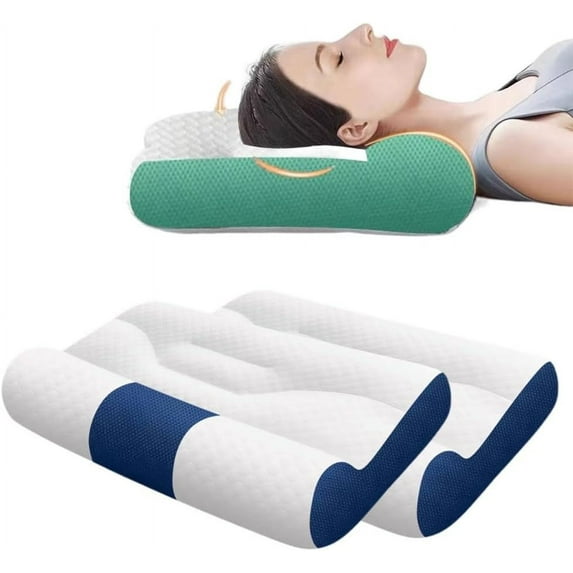 2025 New Ergonomic Goose Down & Memory Foam Cervical Pillow - Neck Pain ...