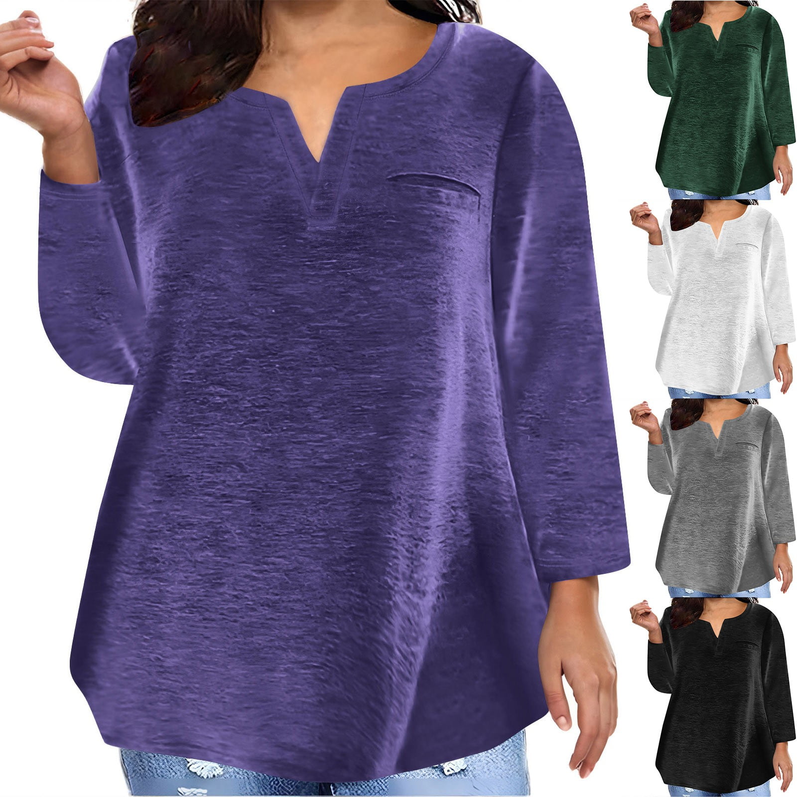 2025 New Fashion Plus Size Plus Size Tops For Women Sexy V-Neck Blouse ...