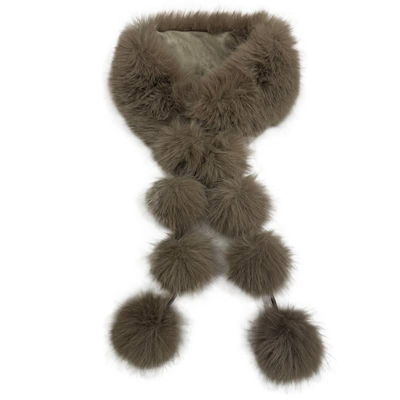 2025 New Fashion Women's Pom-Pom Scarf Shawl Winter Warm High-End ...