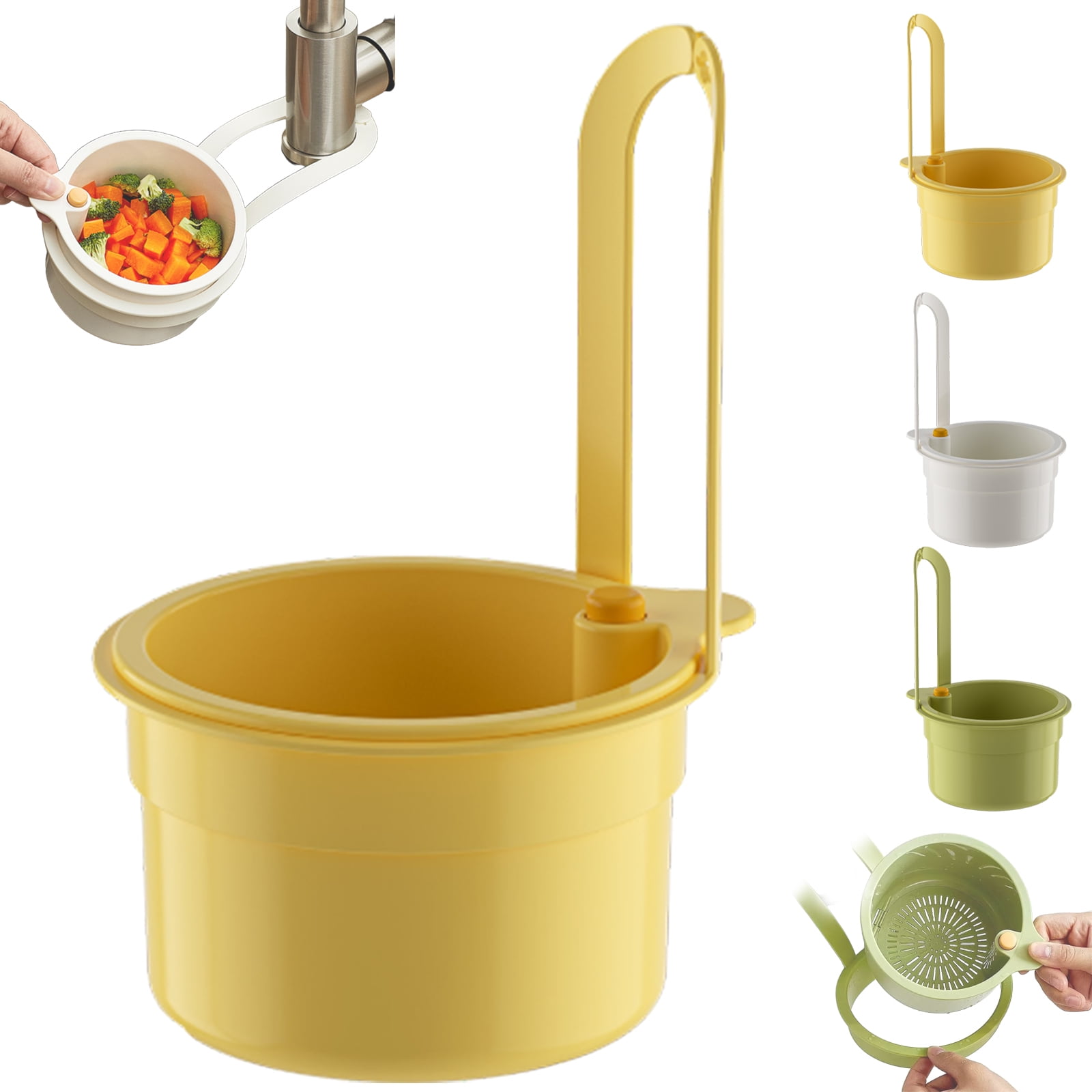 2025 New Faucet Hanging Strainer, Plastic Kitchen Sink Drain Basket ...