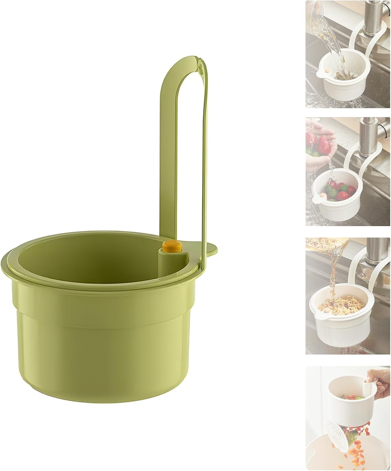 2025 New Faucet Hanging Strainer, Press Automatic Dumping Kitchen ...
