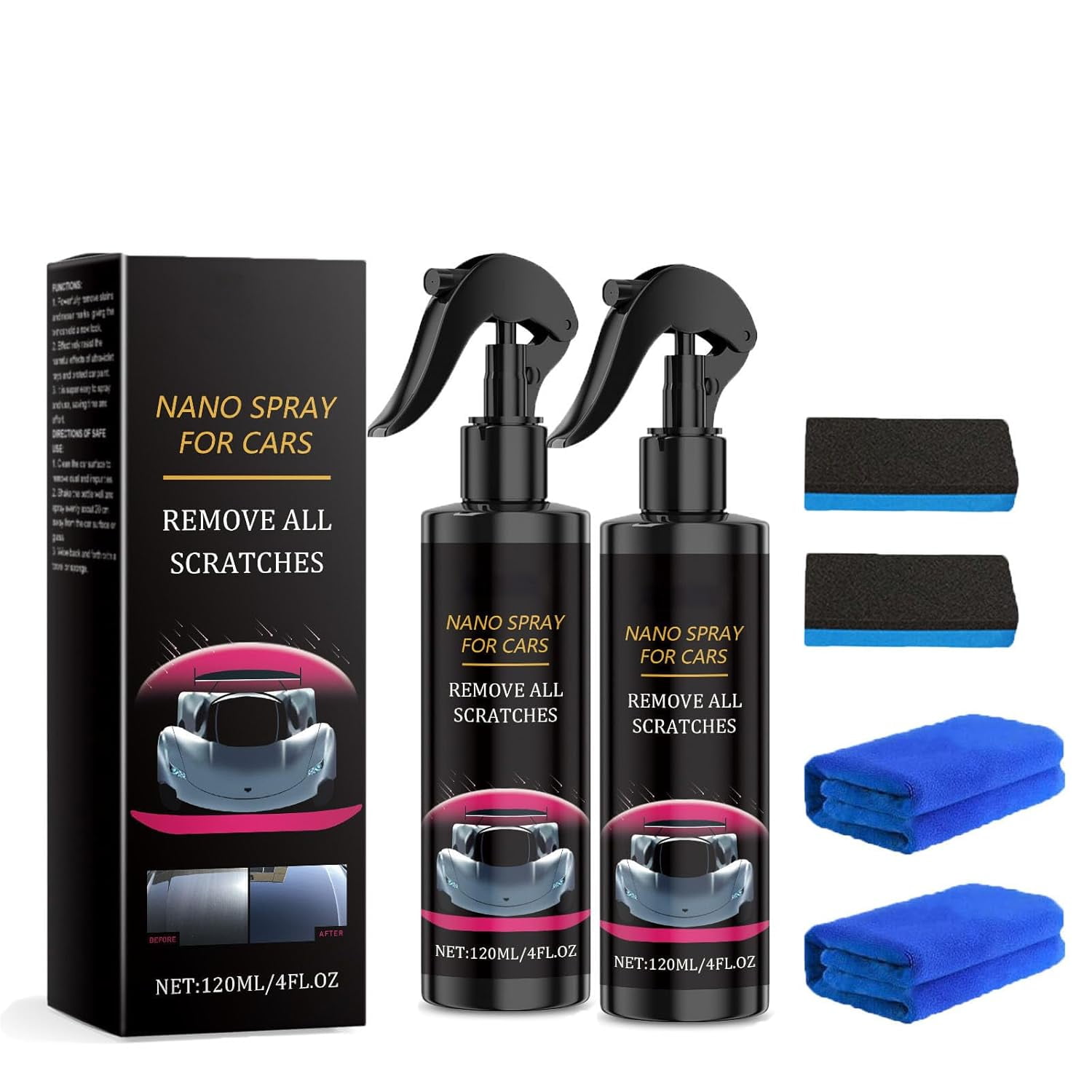 2025 New Fluxfade Nano Car Spray, Nuracoat Nano Car Spray, Multi ...