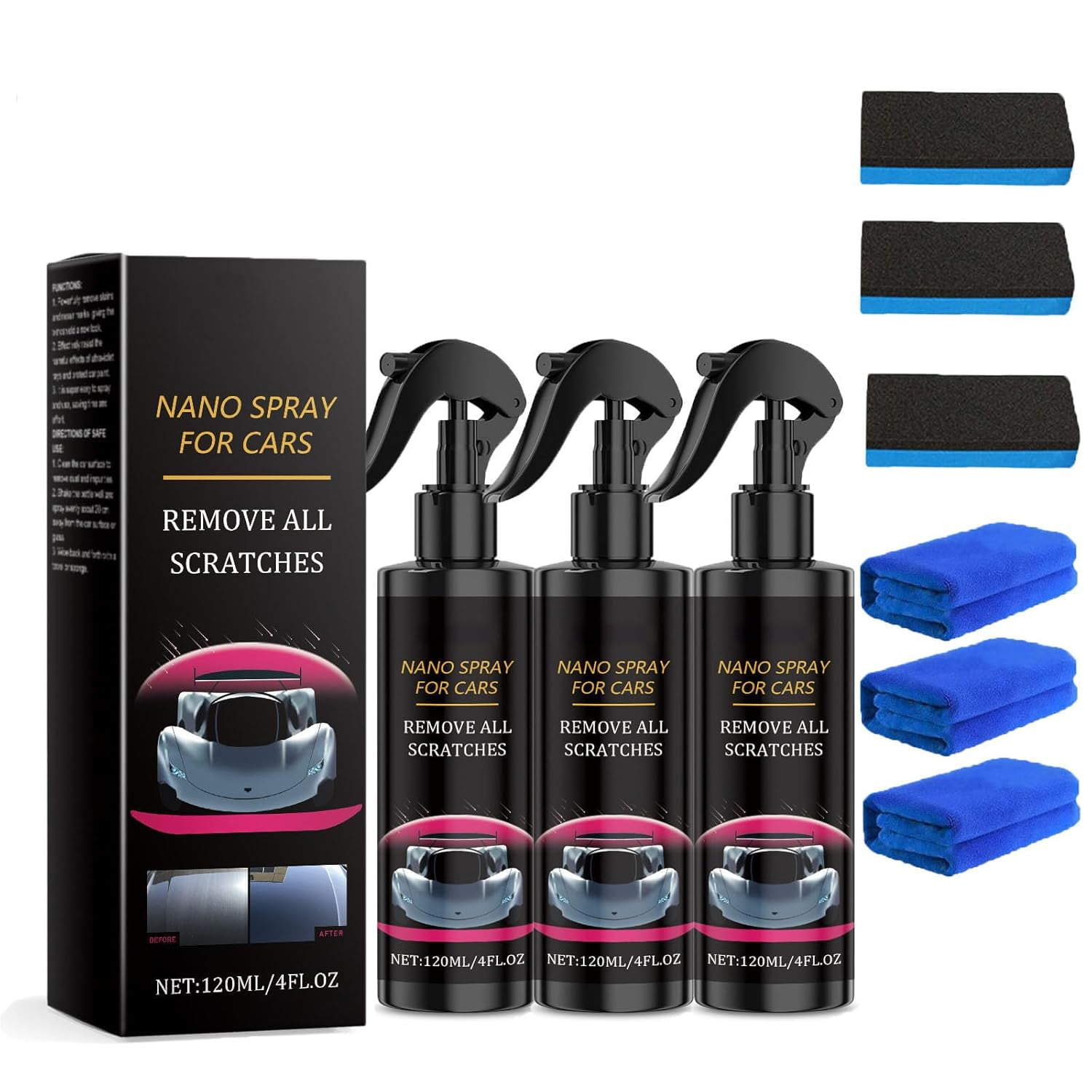 2025 New Fluxfade Nano Car Spray, Nuracoat Nano Car Spray, Multi ...