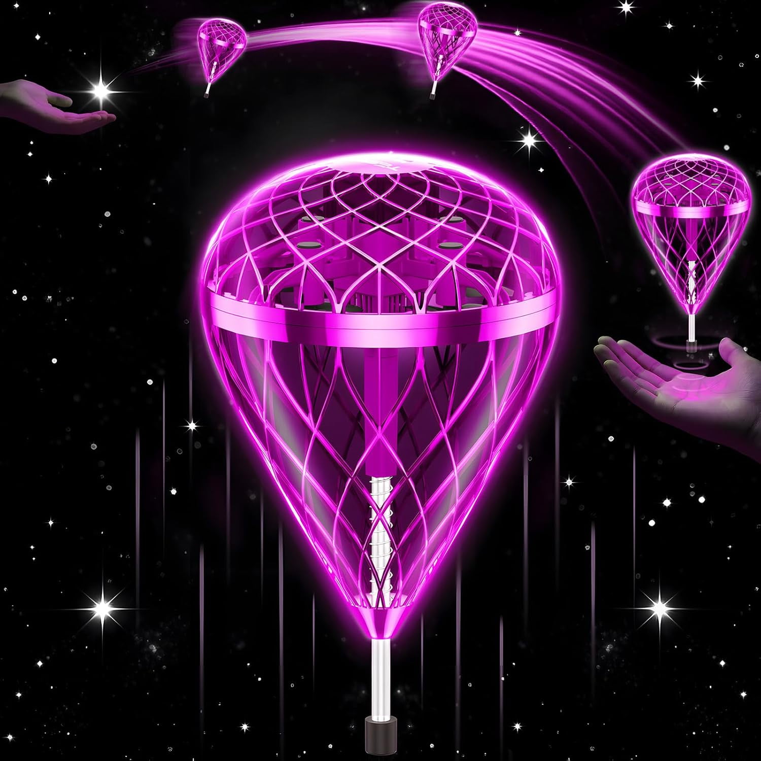 2025 New Flying Bouncing Toys, Cosmic Globe Flying Orb Ball Motion-Control Hover Spinner with 3D ...