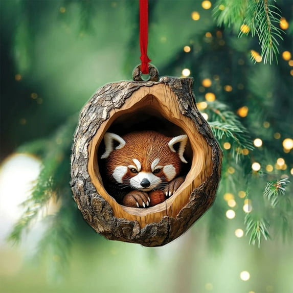 2025 New Forest Animal Acorn Ornaments - Cozy Forest Christmas Tree ...