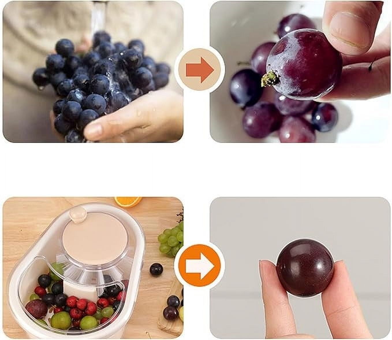 2025 New Fruit Cleaner Spinner, Portable Washer with Lid, Fruit ...