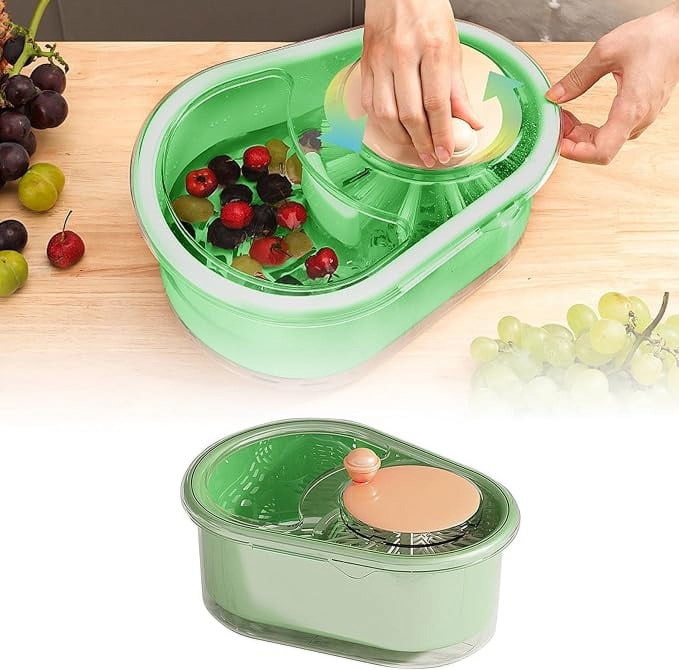 2025 New Fruit Cleaner Spinner, Portable Washer with Lid, Fruit ...