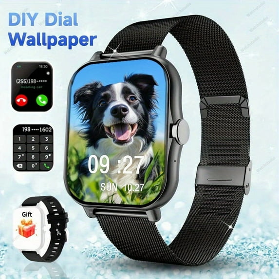 2025 New Full-Touch Smartwatch - 2 Interchangeable TPU Straps, Wireless ...