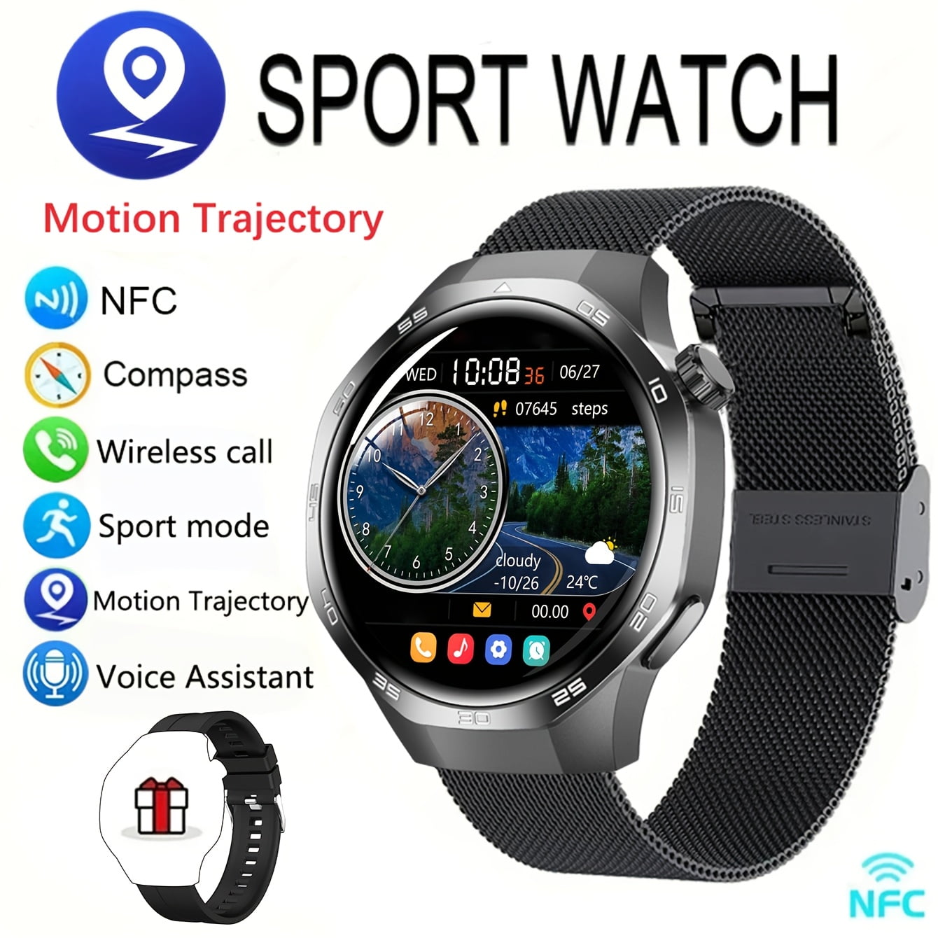 2025 New GPS Motion Trajectory Smart Watch for Men Watch 5 Max Wireless ...