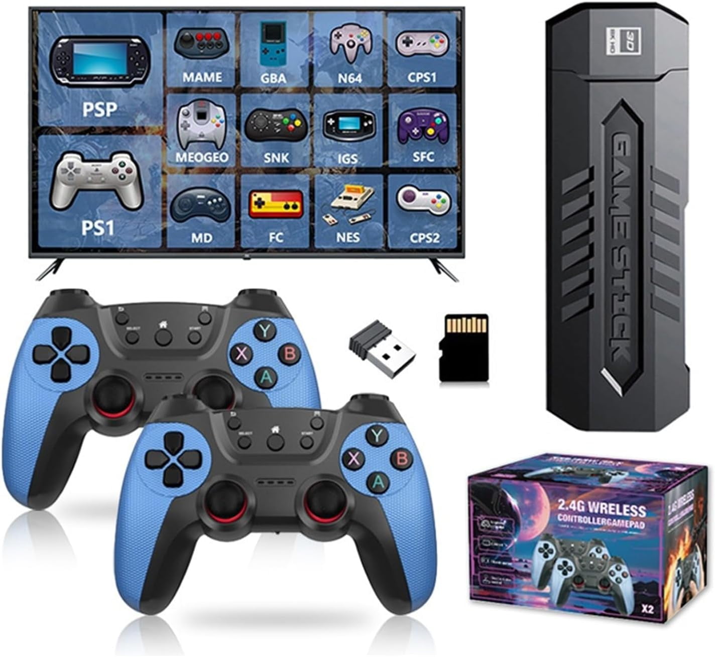 2025 New Game Stick 4k 60000+Games,4k Game Stick Pro,Retro Gaming ...