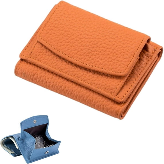 2025 New Genuine Leather RFID Blocking Card Holder Organizer Pocket ...