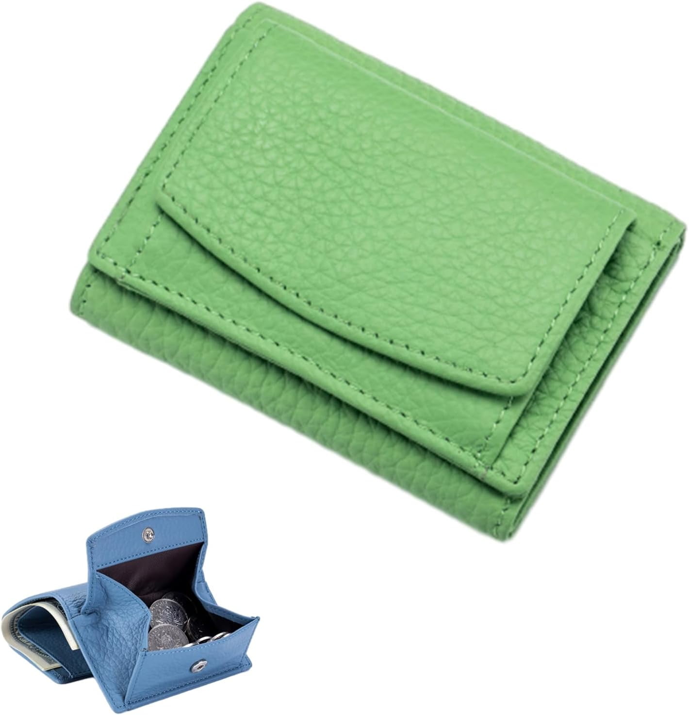 2025 New Genuine Leather RFID Blocking Card Holder Organizer Pocket ...