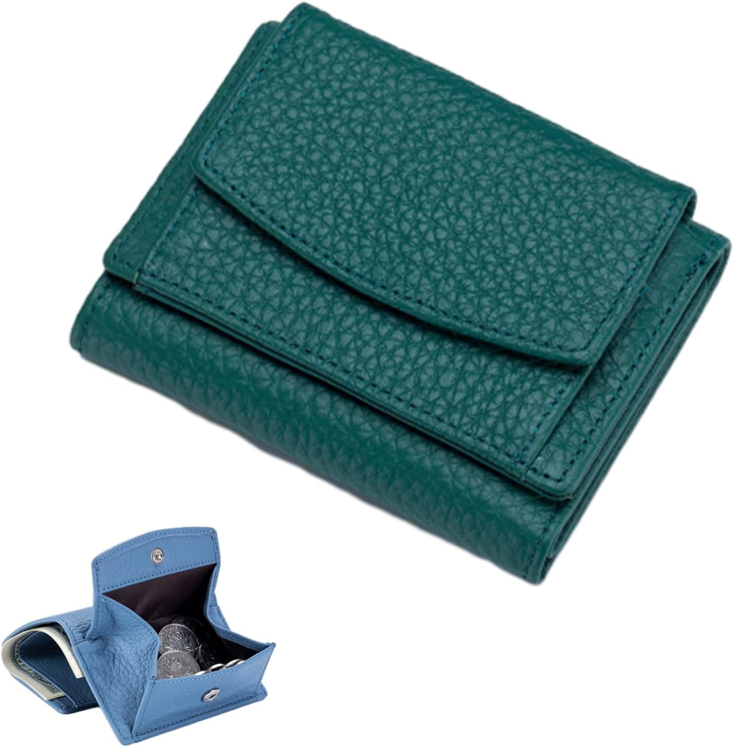 2025 New Genuine Leather RFID Blocking Card Holder Organizer Pocket ...