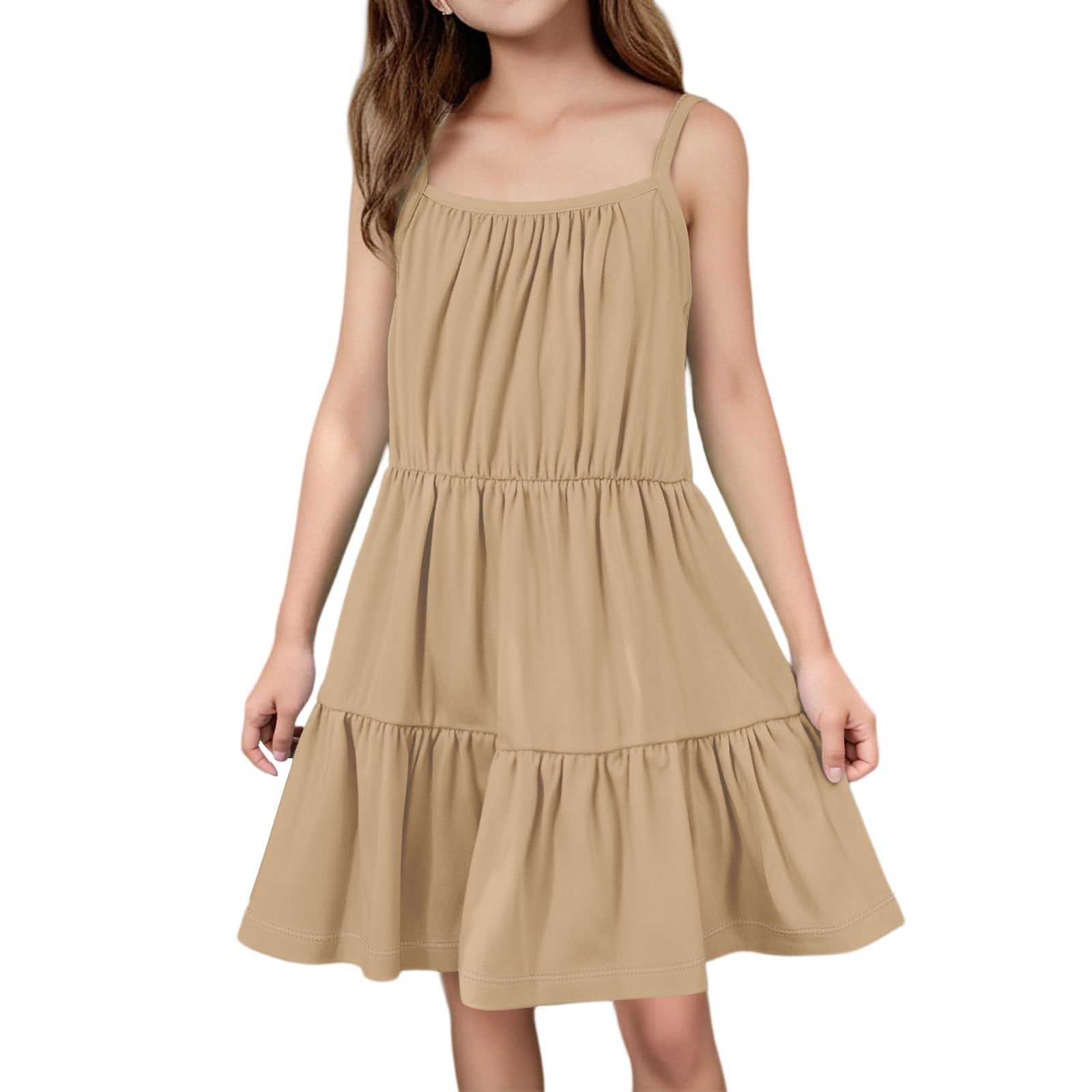 2025 New Girl's Short Flowy Cami Dress Flowy Cami Dress Dress, A Line ...