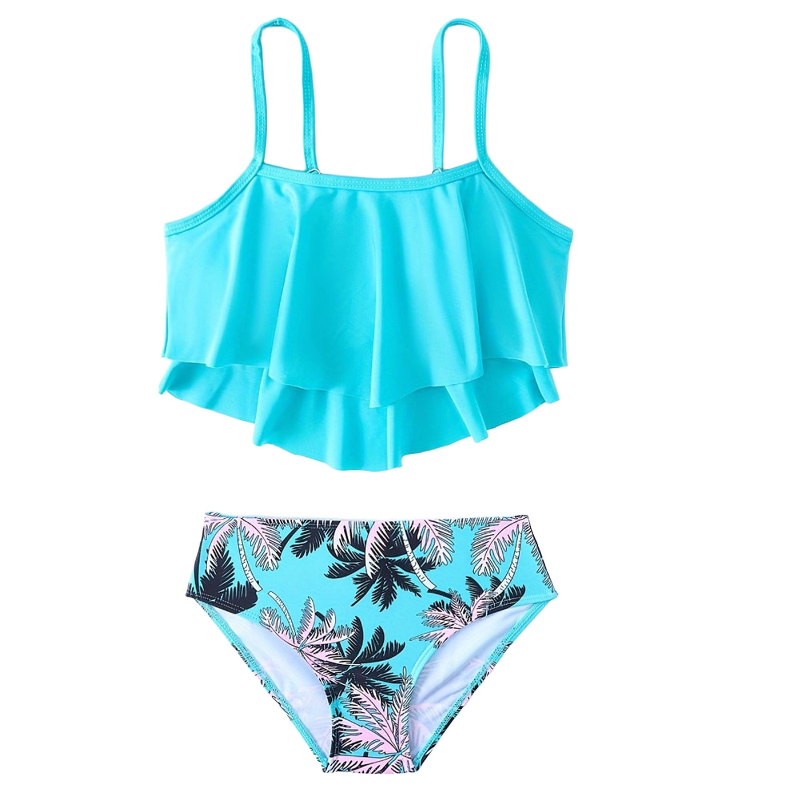 2025 New Girl's Swimsuit, Swimwear Swimsuit Girls Floral Sleeveless ...
