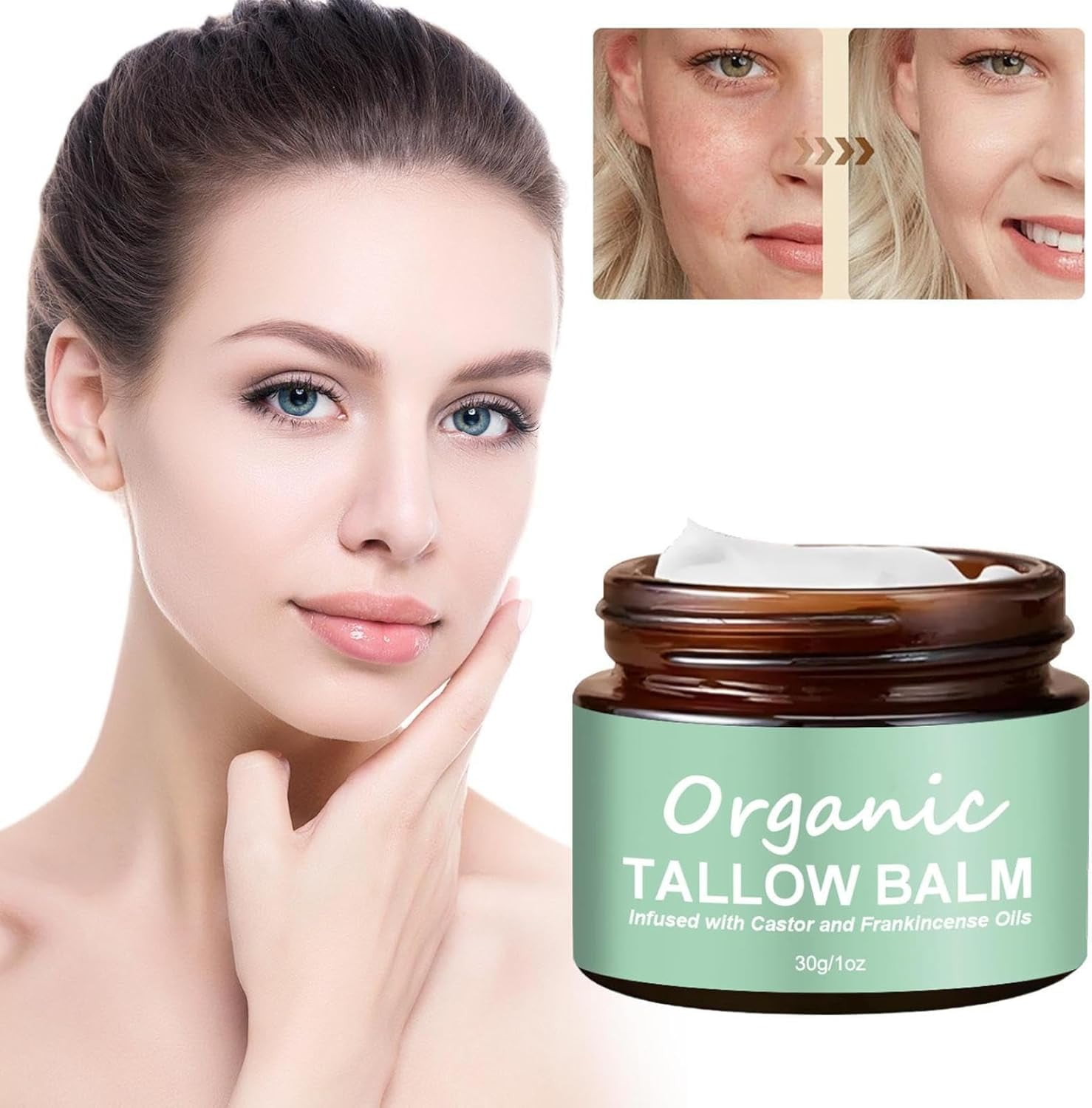 2025 New Grass Fed Tallow With Frankincense And Oil Organic Tallow Skin Deeply Moisturizer ...