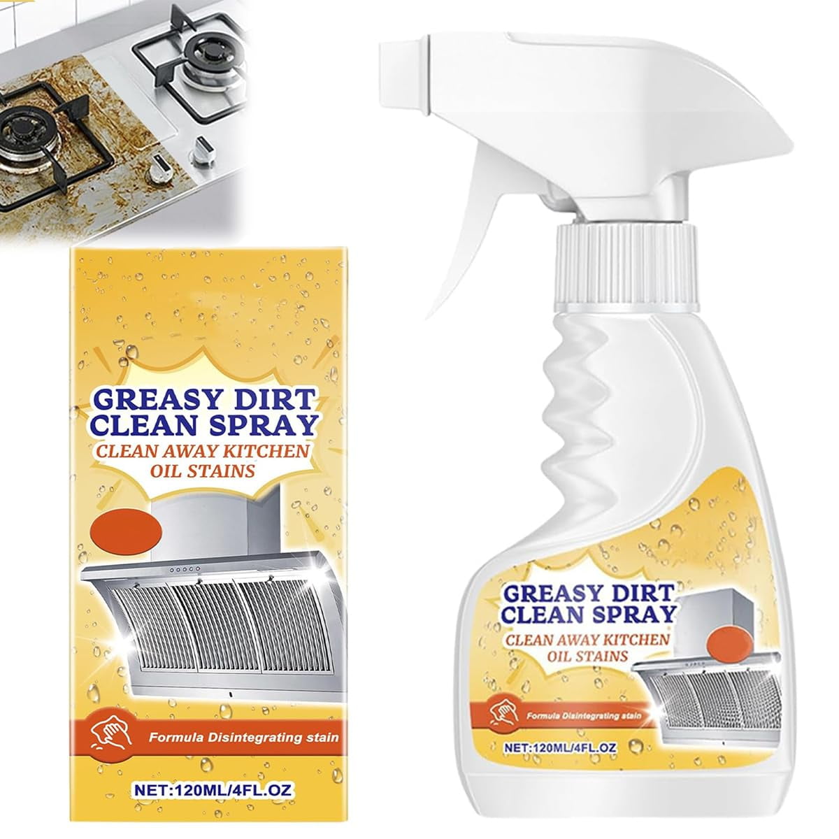 2025 New Greasy Dirt Clean Spray, Multifunctional Powerful Kitchen Foam ...