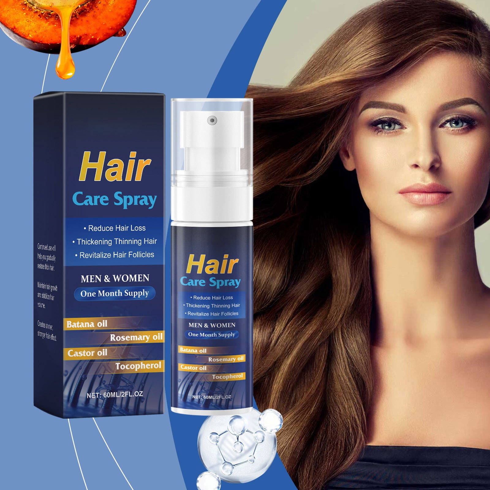 2025 New Hair Care Spray, Hair Grōwth Serum with Batana and Rosemary ...