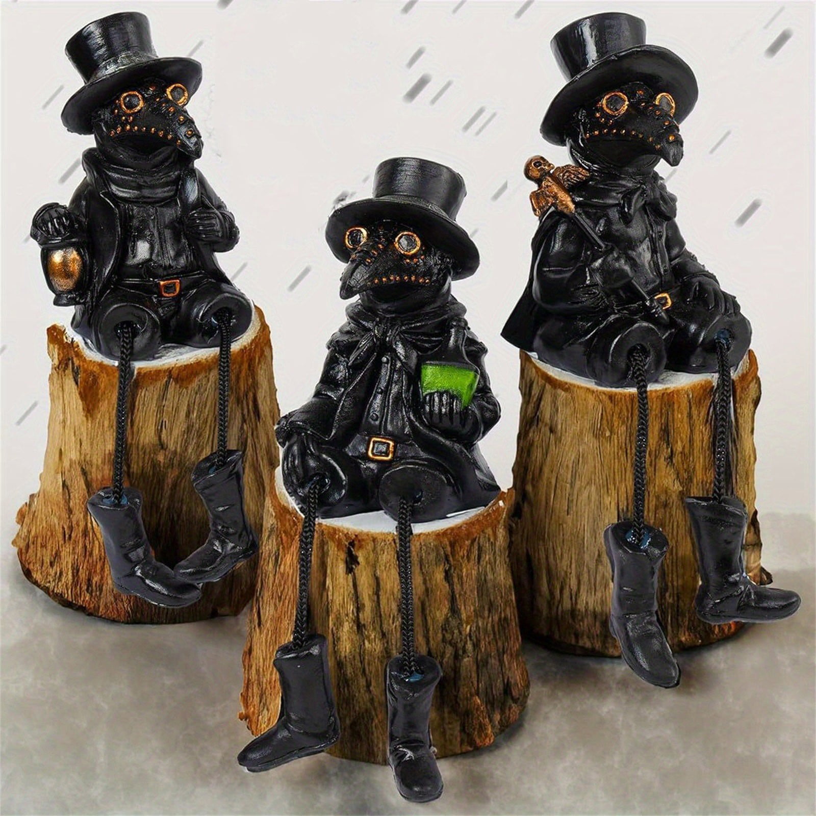 2025 New Halloween 3 Pcs Halloween Plague Doctor with Dangling Legs ...