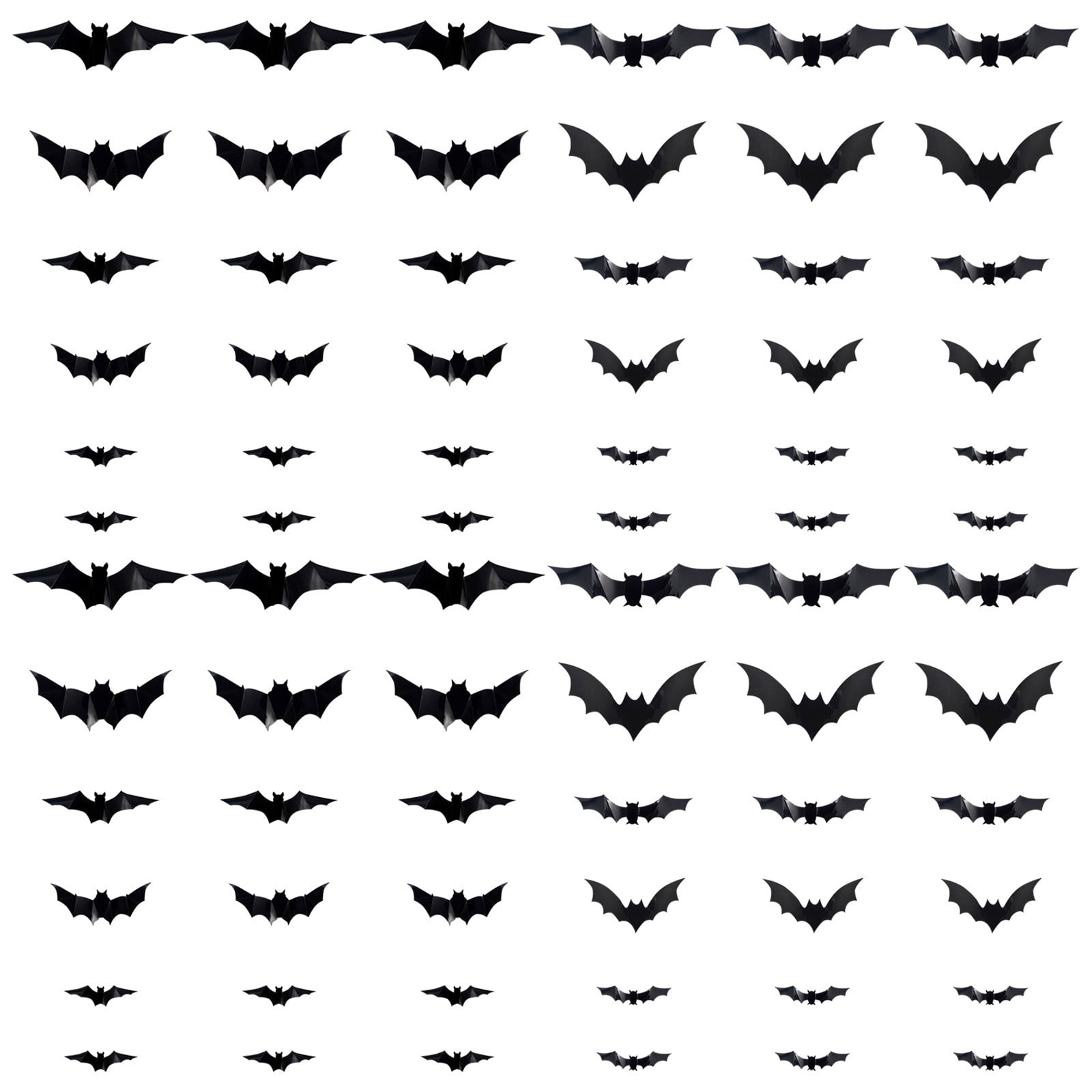 2025 New Halloween 3D Lighted Bats, LED Purple Lighted 3D Bats ...