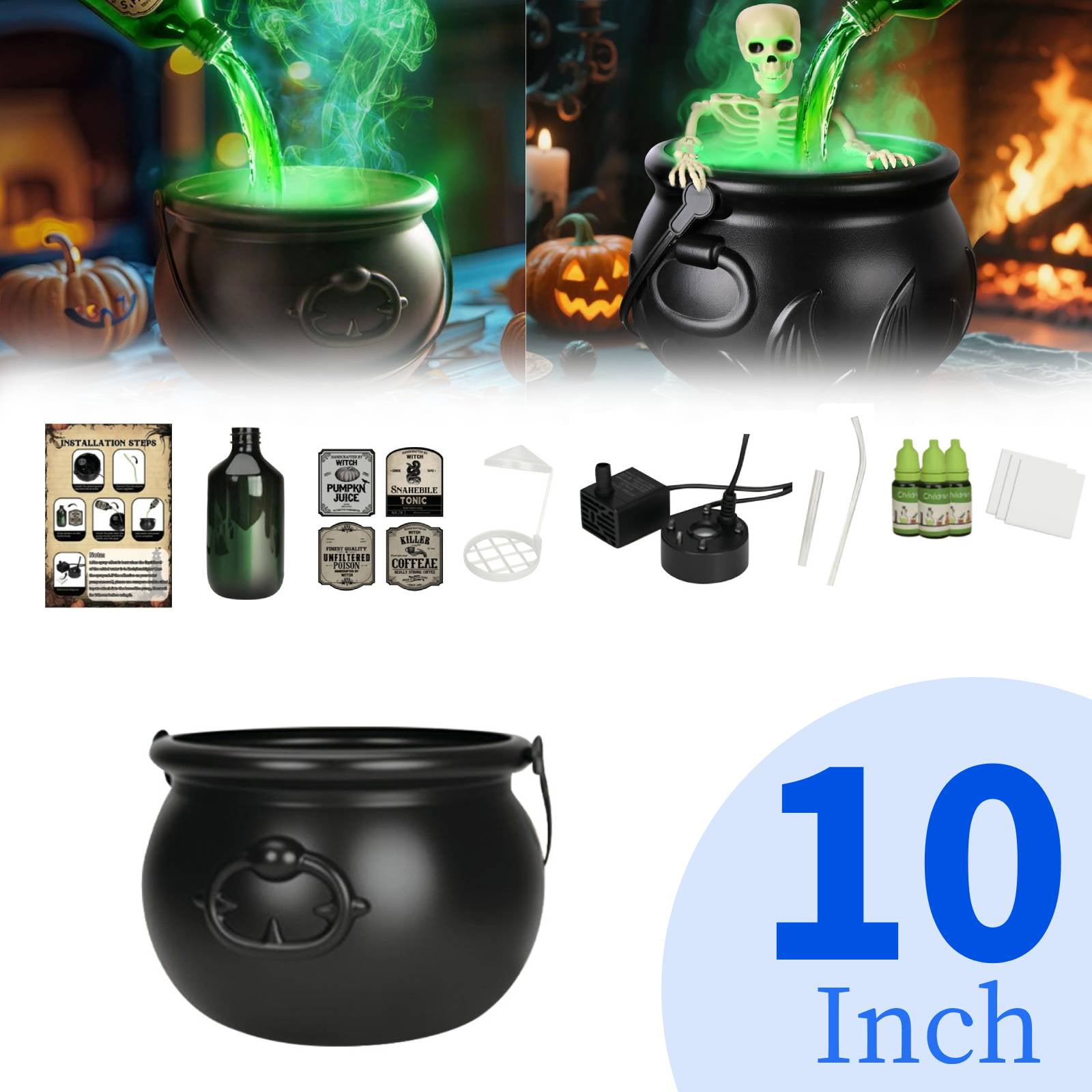2025 New! Halloween Accessories Halloween Bowl with Decorative Bottles ...