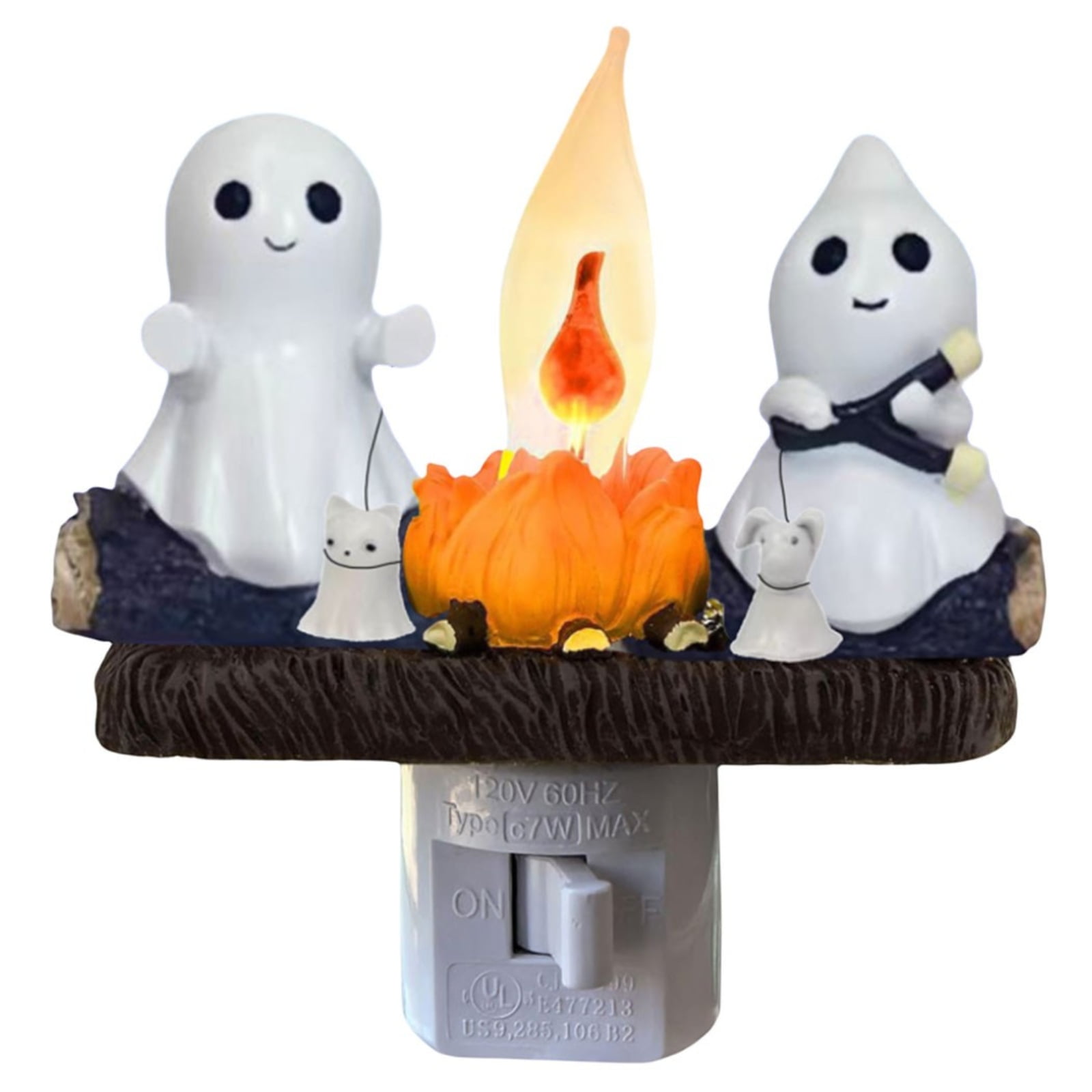 2025 New Halloween Decorations Ghost Campfire Flickering Wall Light ...