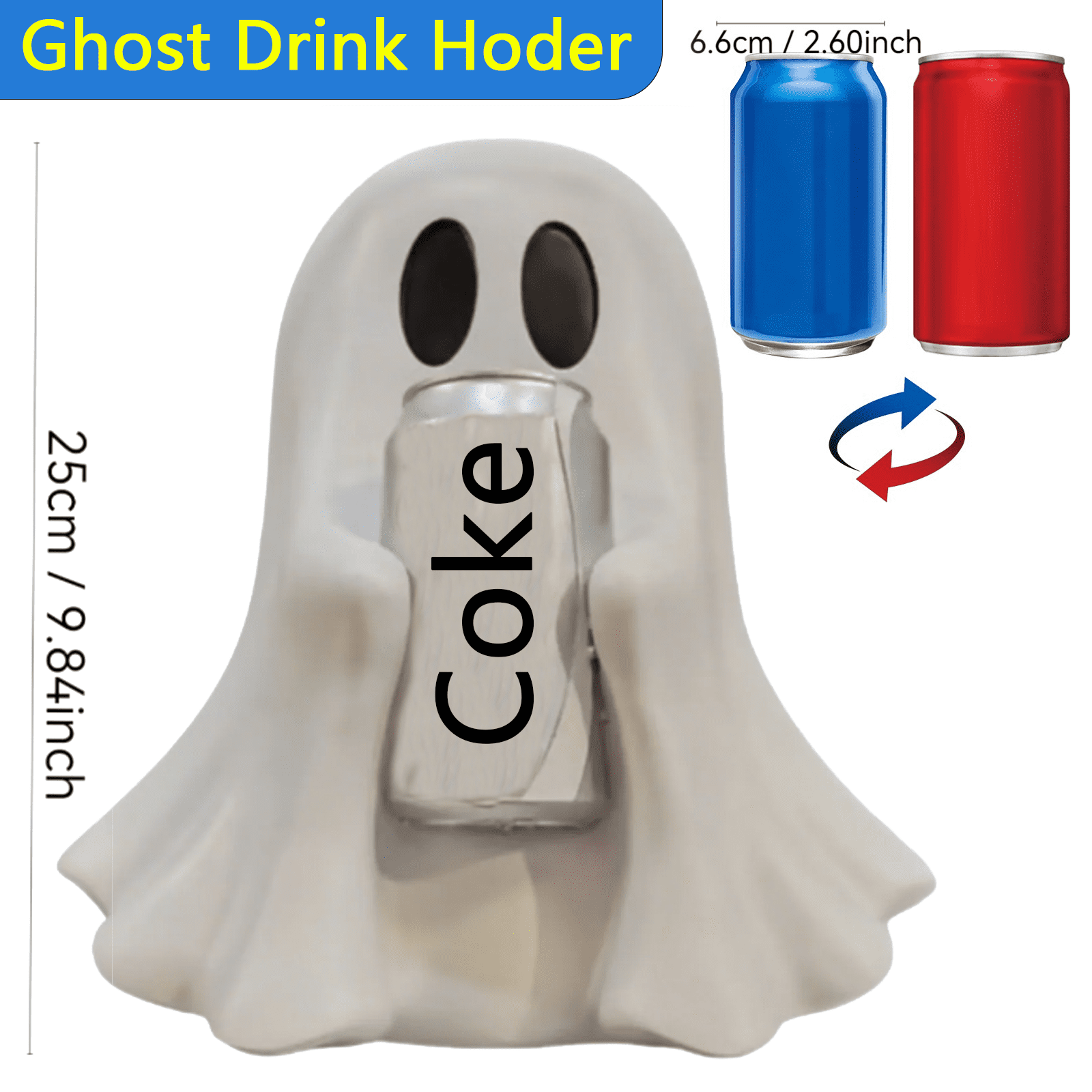 2025 New Halloween Ghost without Coke Ghost - Spooky Beverage Holder ...