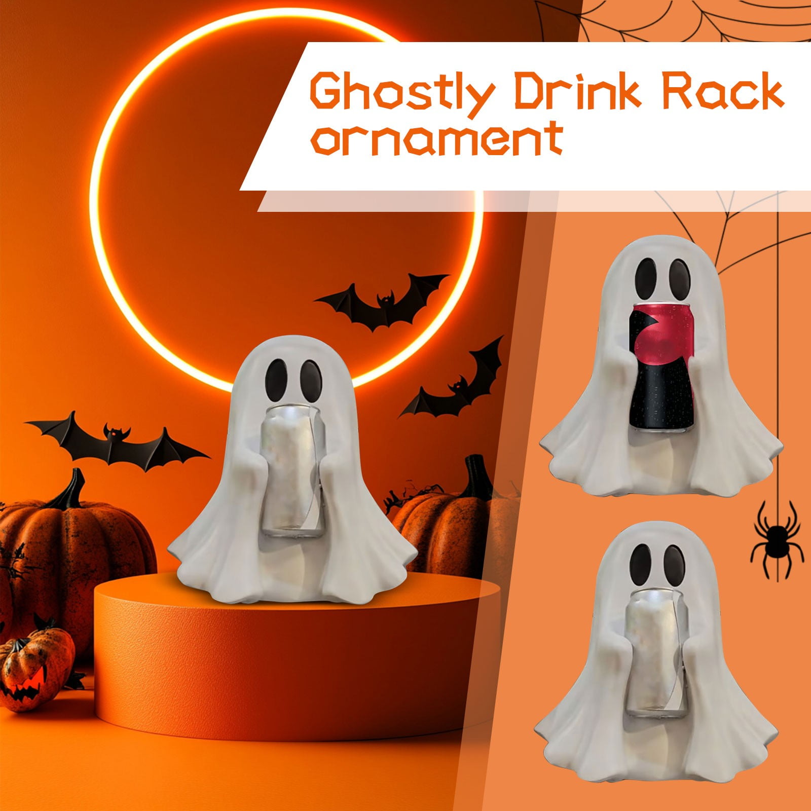 2025 New Halloween Ghost with Diet Coke Ghost - Spooky Beverage Holder ...