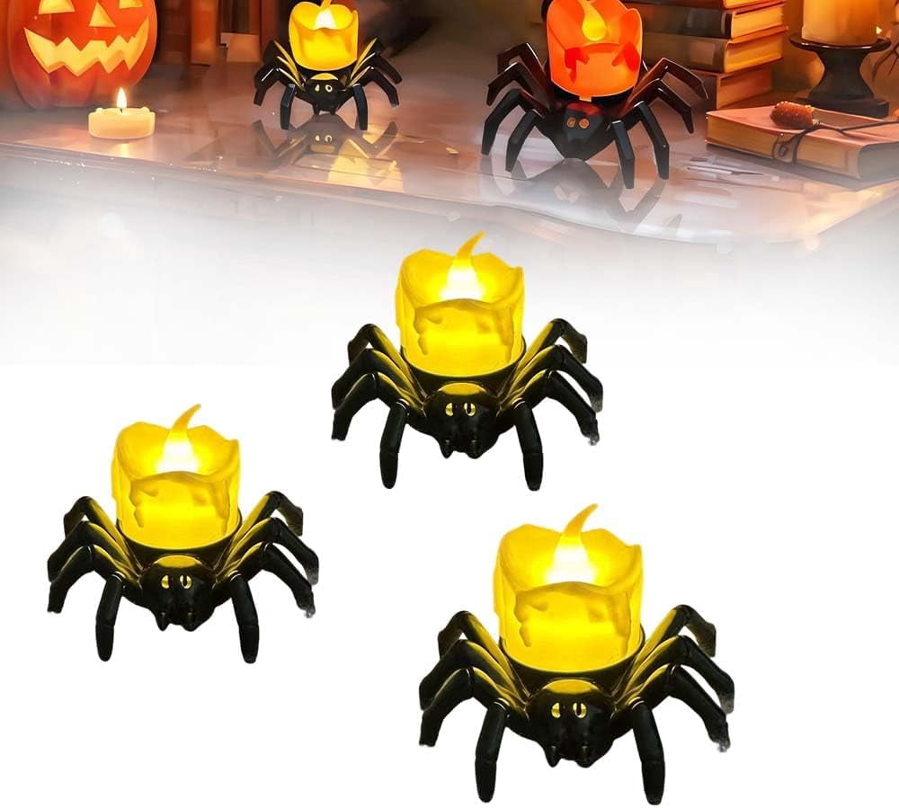 2025 New Halloween LED Jack-O'-Lantern with a scary spider pattern and ...