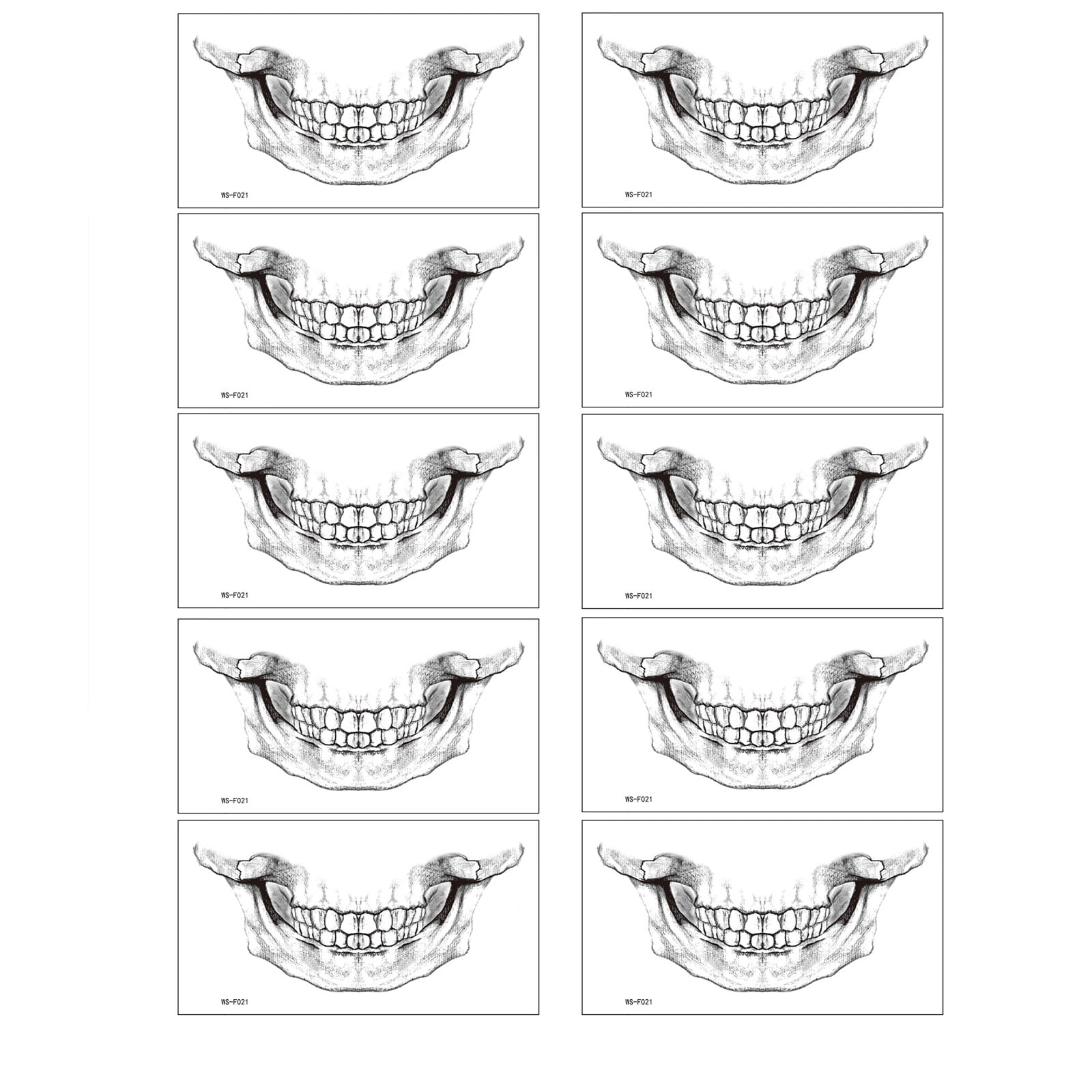 2025 New！ Halloween Prank Makeup Temporary Tattoo Mouth Teeth Face ...