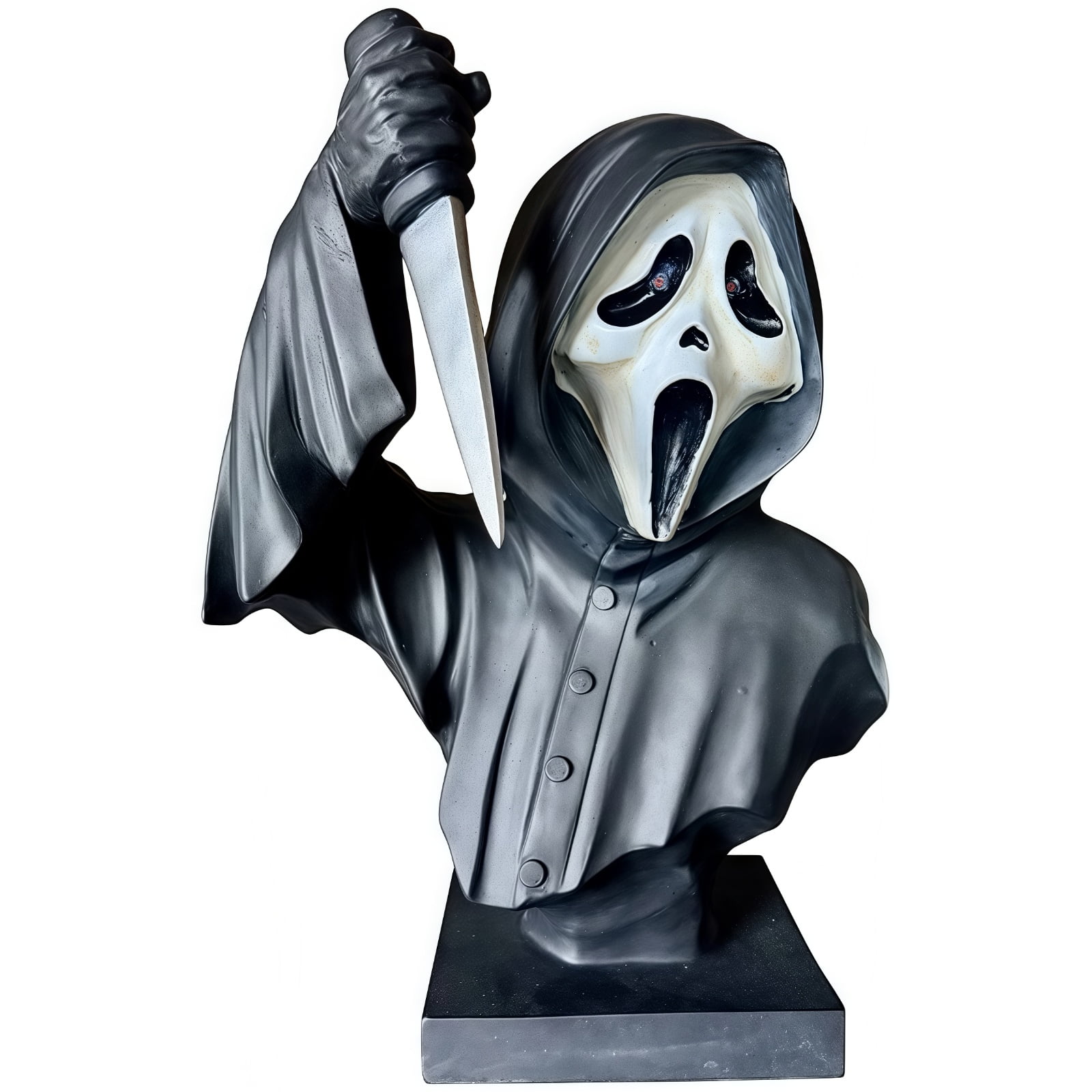 2025 Halloween Very Rare Scream Ghost Face Lit Eyes Figurine, 7.87 in ...