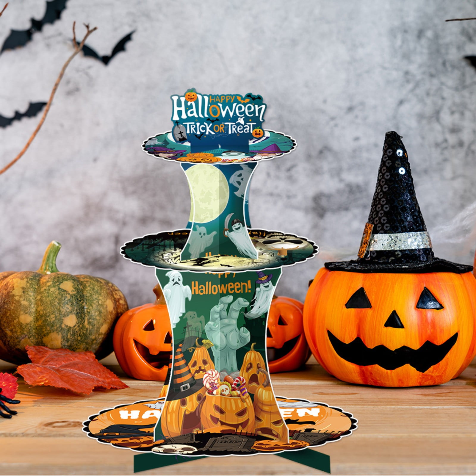 2025 New Halloween Theme Party Pumpkin Ghost Cake Rack,Halloween Theme ...