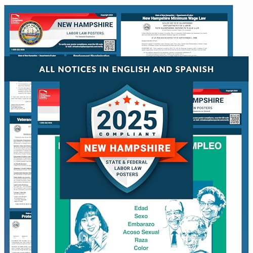 2025 New Hampshire Labor Law Poster State, Federal, OSHA Compliant ...