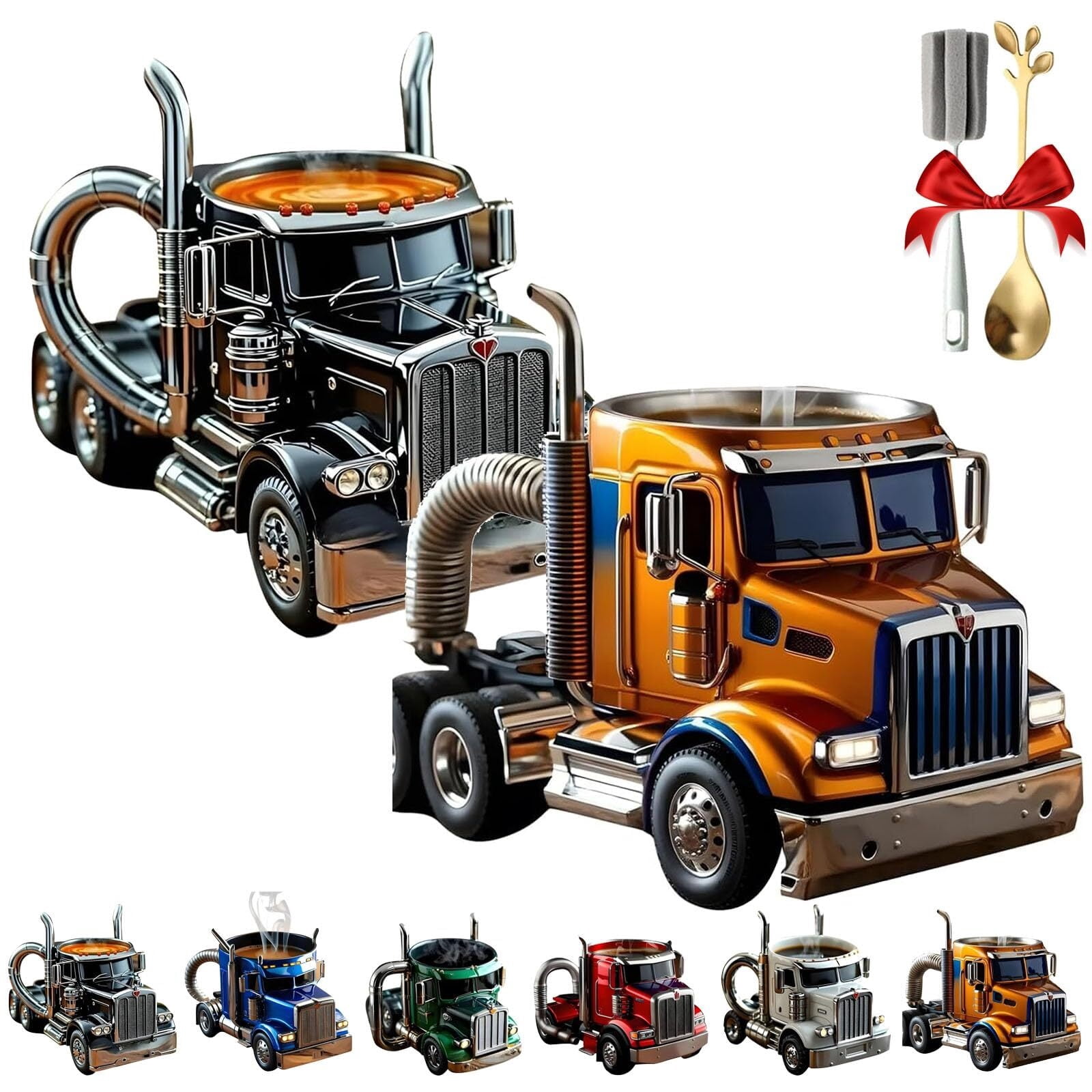 2025 New Handcrafted Truck Coffee Mug, 11oz Semi-Truck Coffee Mugs ...