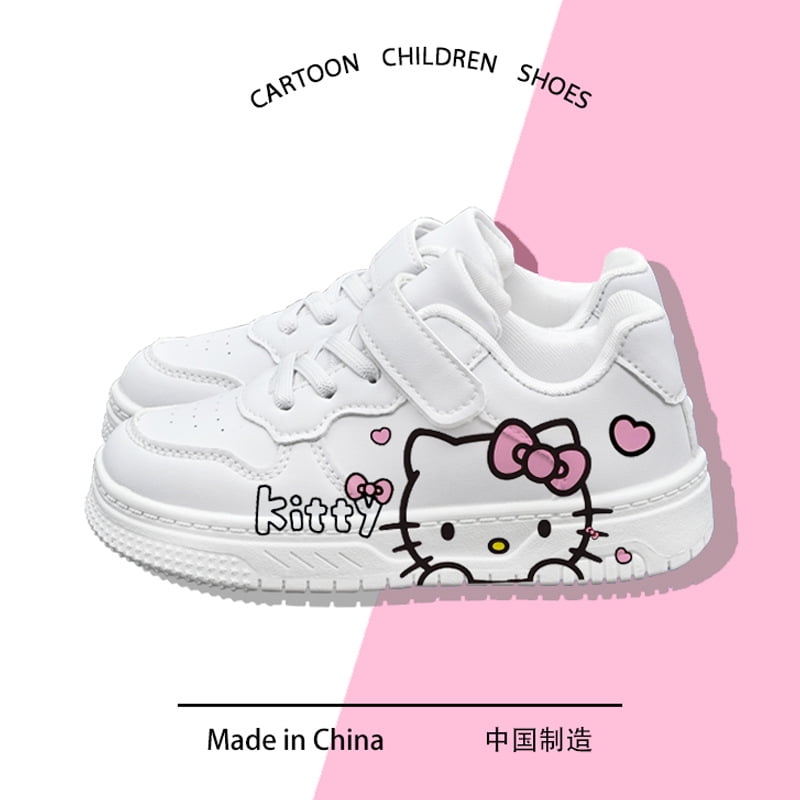 2025 New Hello Kitty Low Top White Sneakers Cute Cartoon Casual Shoes ...