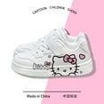 2025 New Hello Kitty Low Top White Sneakers Cute Cartoon Casual Shoes ...