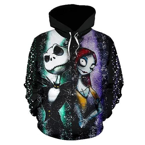 2025 New Horror Jack Sally Anime Novelty Casual Hip-Hop Hooded ...