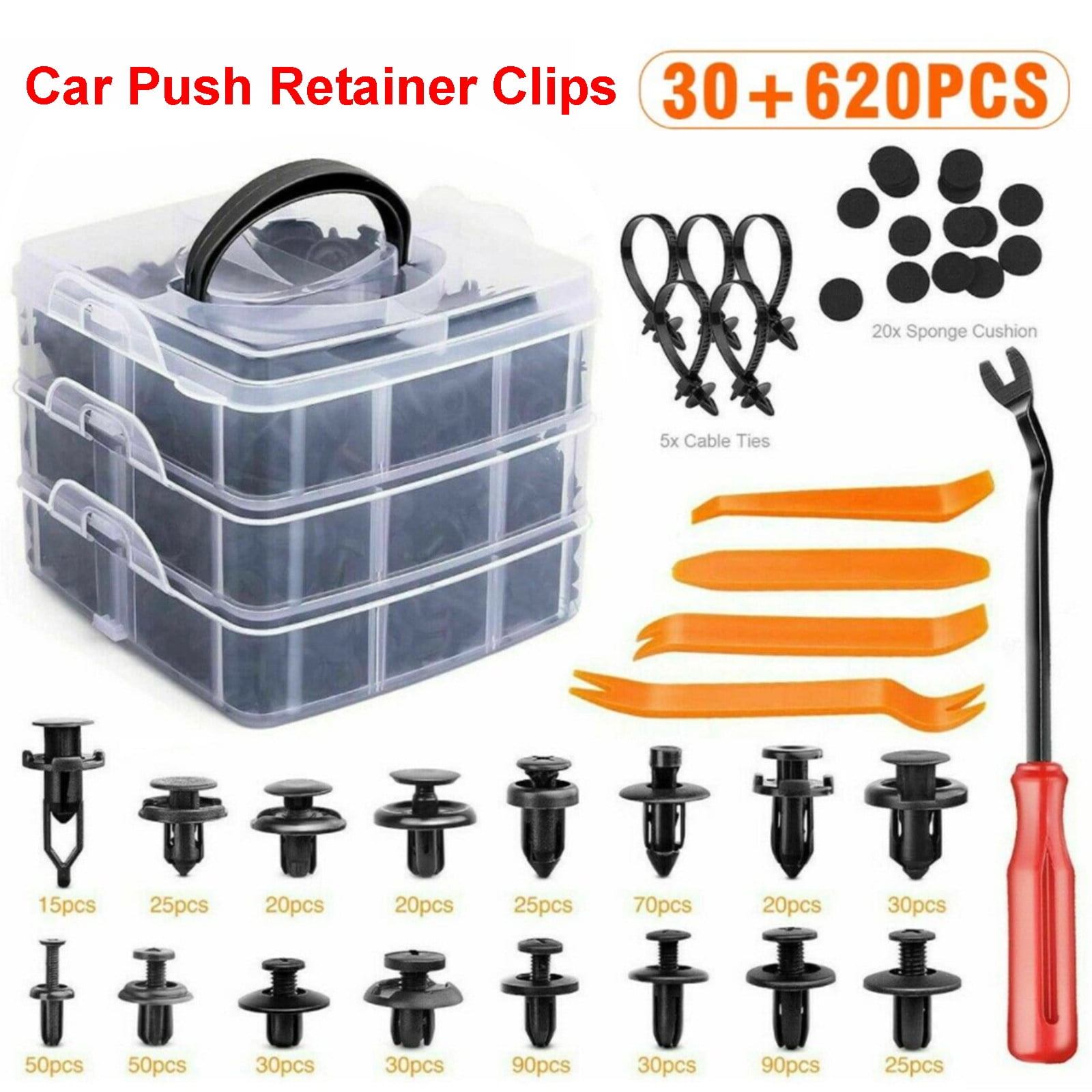 2025 New Household 650PCS Car Push Retainer Clips 16Most Popular Sizes ...