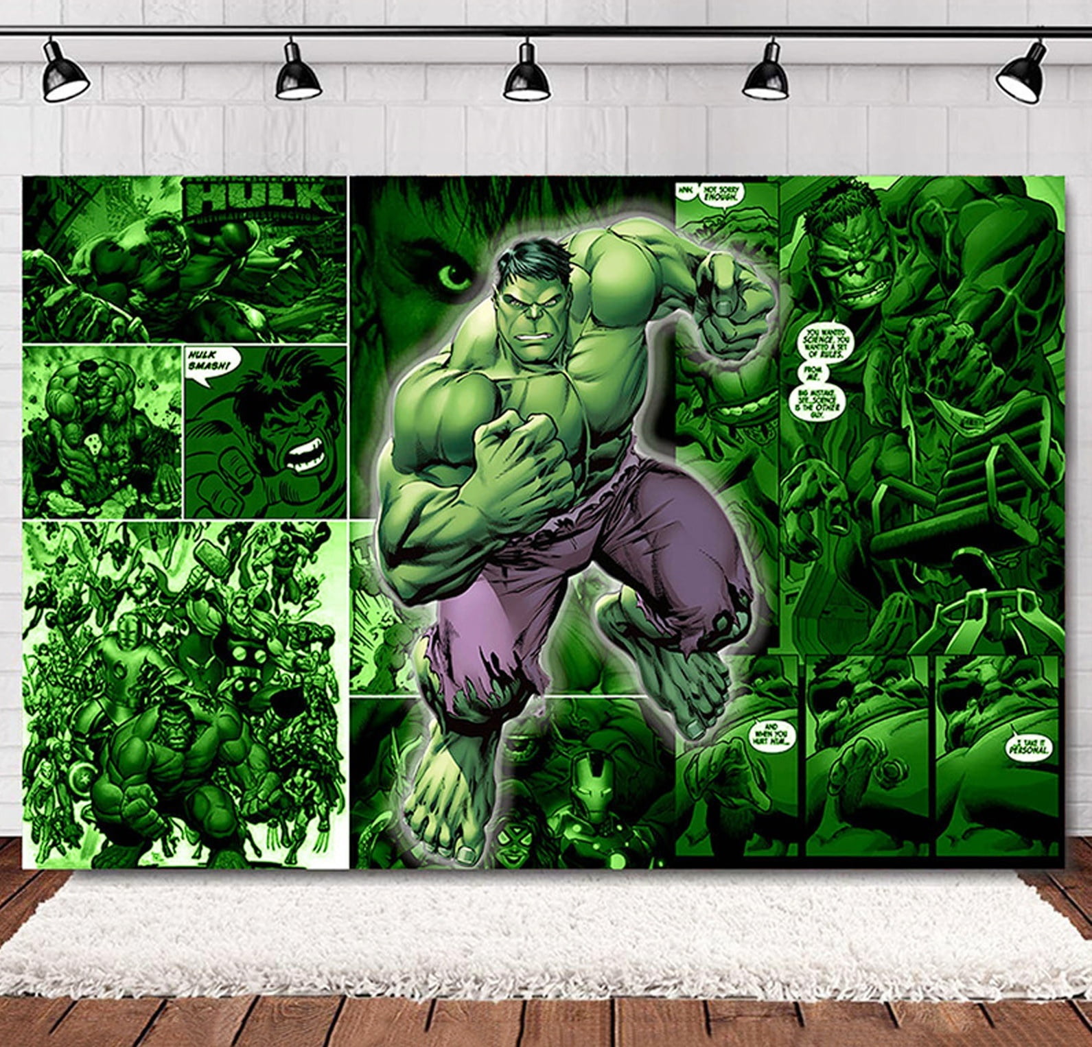 2025 New Hulk Birthday Party Supplies - 59'' x 39'' Happy Birthday Hulk ...