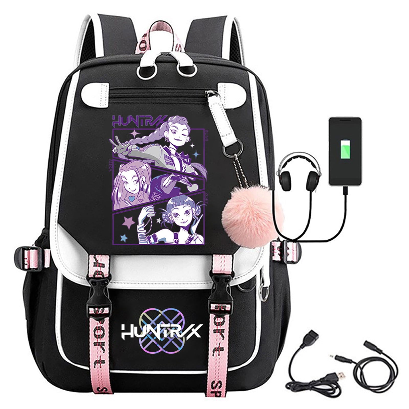 2025 New Huntrix Kpop Demon Hunters Backpack Waterproof, Travel Laptop ...