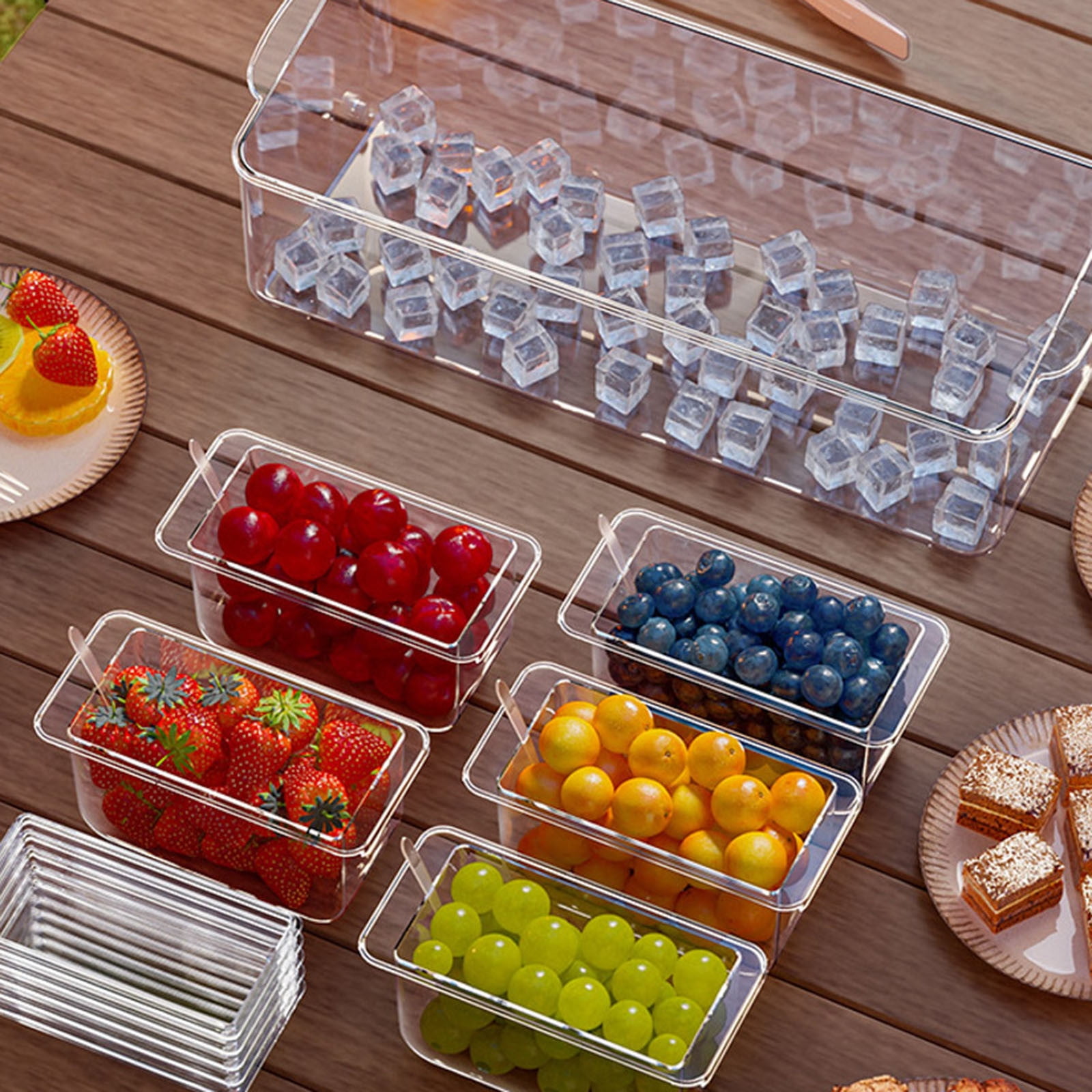 2025 New Ice Chilled Condiment Caddy with 5 Containers, Condiment ...